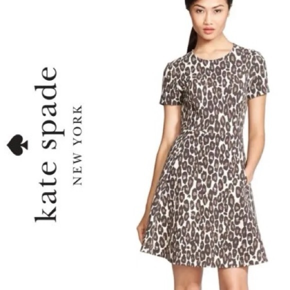 kate spade | Dresses | Nwot Kate Spade Leopard Print Fit And Flare ...